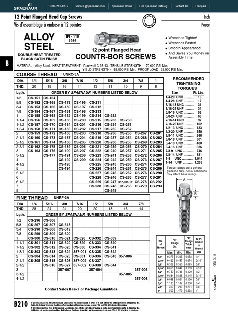 12 Point Screws B210 | PDF | Screw | Building Engineering