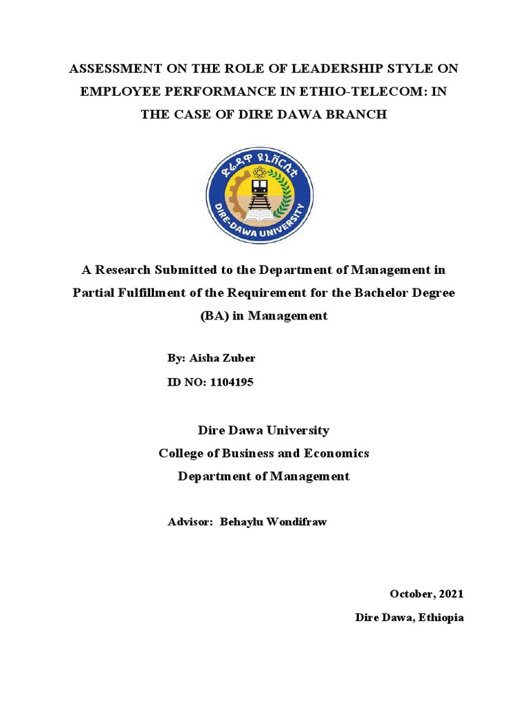 Aisha Zuber Final Research | PDF | Leadership | Transformational Leadership