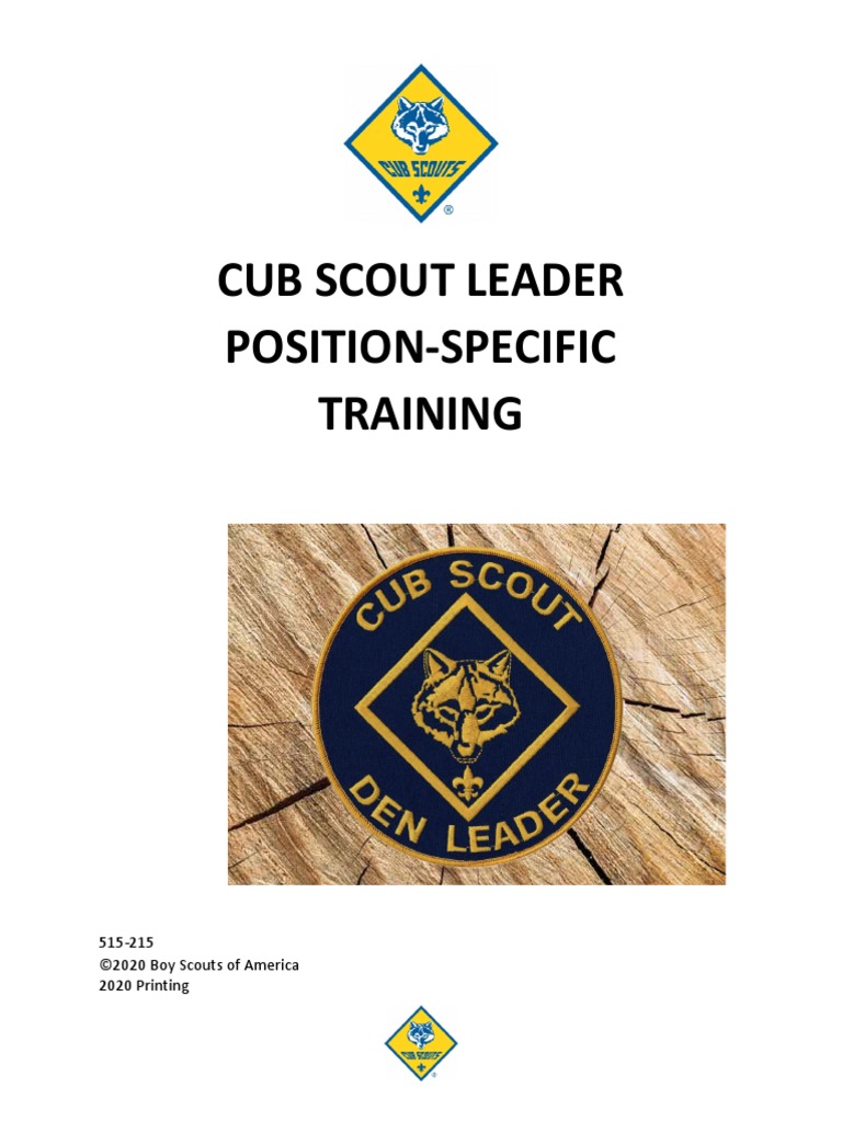 Cub Scout Leader Training Facilitator Guide | PDF | Boy Scouts Of ...