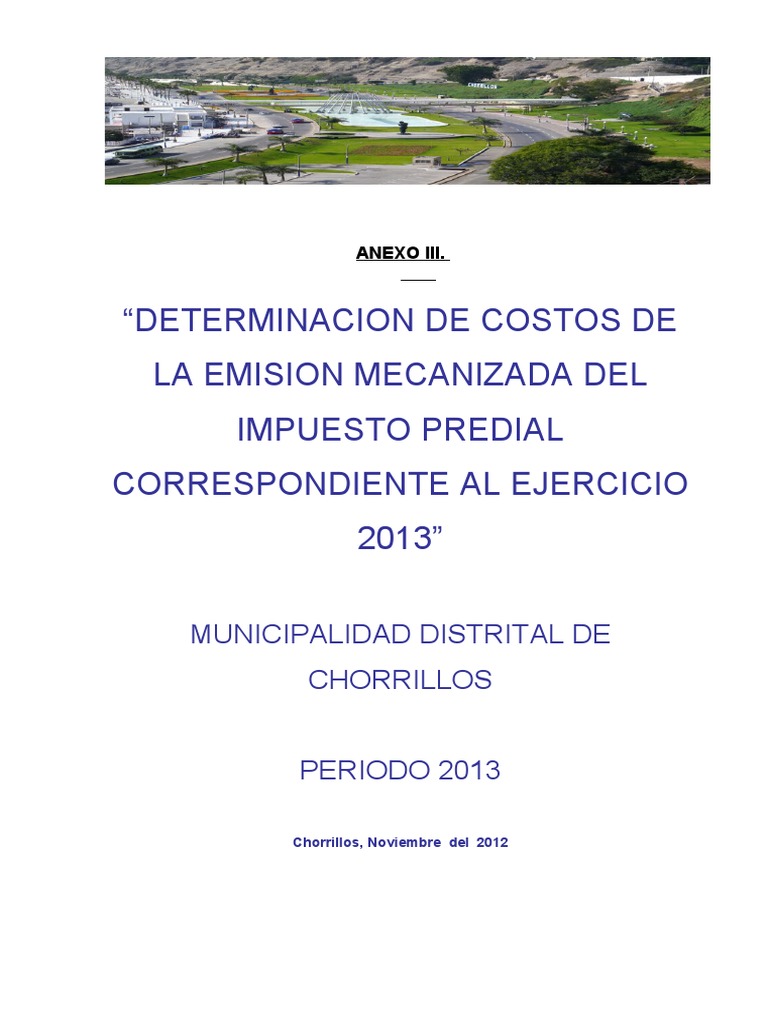 Inf. T. Mecanizada -Predial | PDF | Impuestos | Cuota