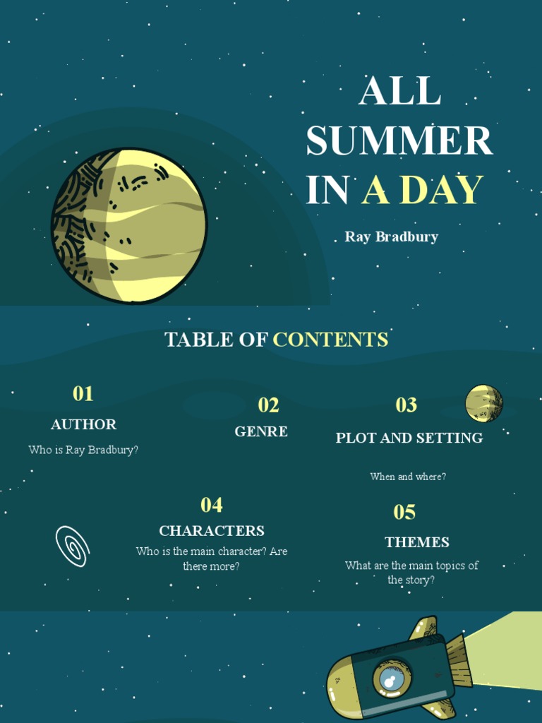 All Summer in A Day | PDF | Ray Bradbury | Science Fiction