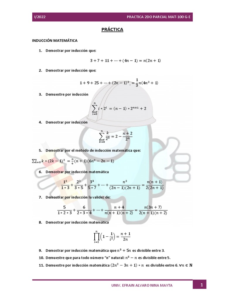Practica 2do Parcial Algebra Auxiliar | PDF | Matemática Elemental | Teoría de los números