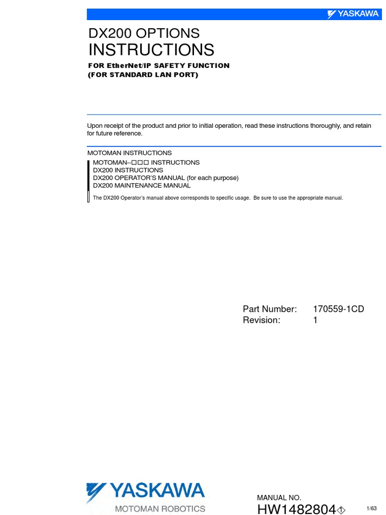 170559-1cd-r1 Dx200 For Ethernet Ip Safety Function | PDF | Programmable Logic Controller | Ethernet