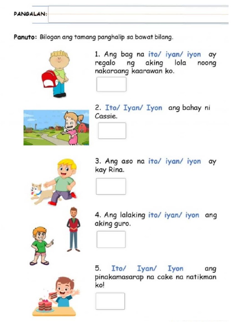 30 Copies Filipino Worksheet | PDF