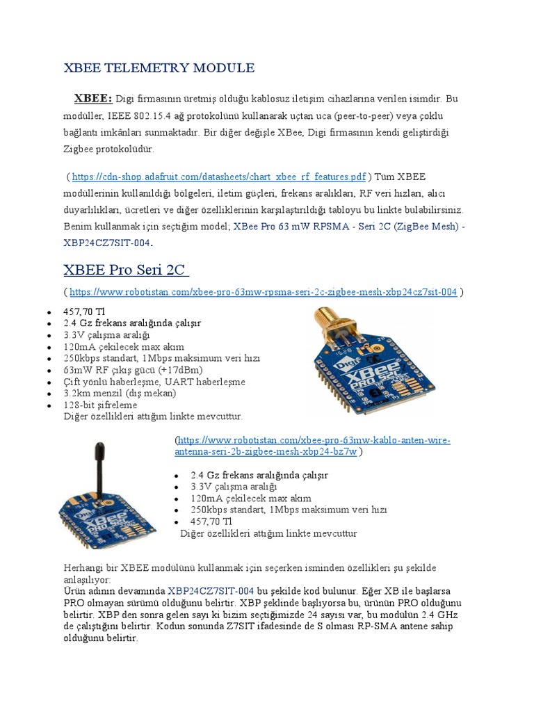 Xbee Telemetry | PDF