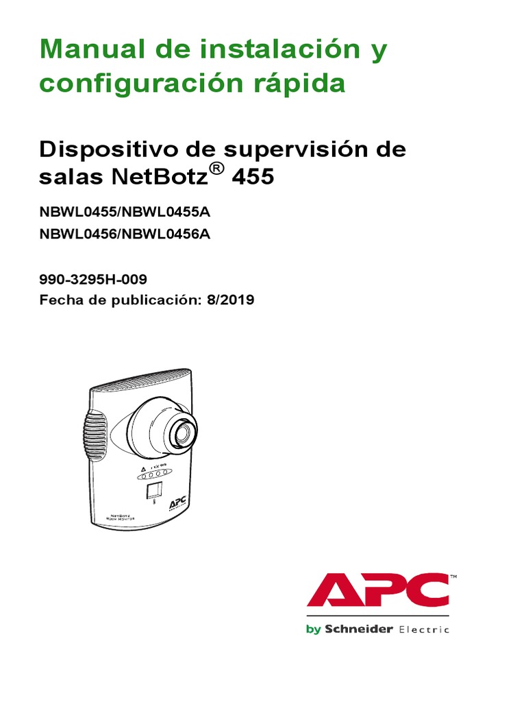 Netbotz 455 | PDF | Dirección IP | sistema de nombres de dominio