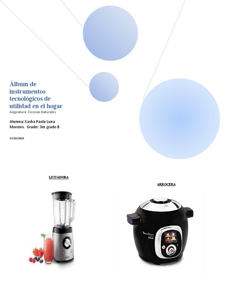Álbum de Instrumentos Tecnológicos de Utilidad en El Hogar | PDF