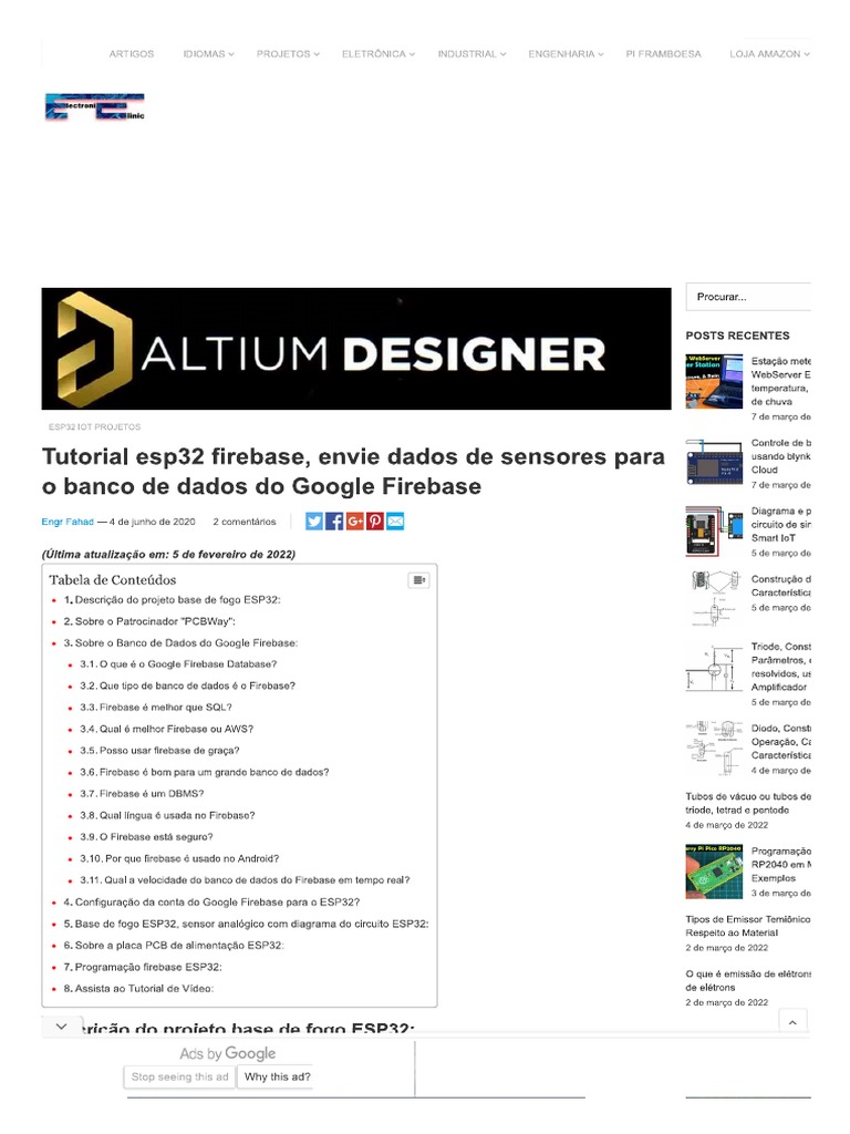 ESP32 Firebase Traduzido | PDF