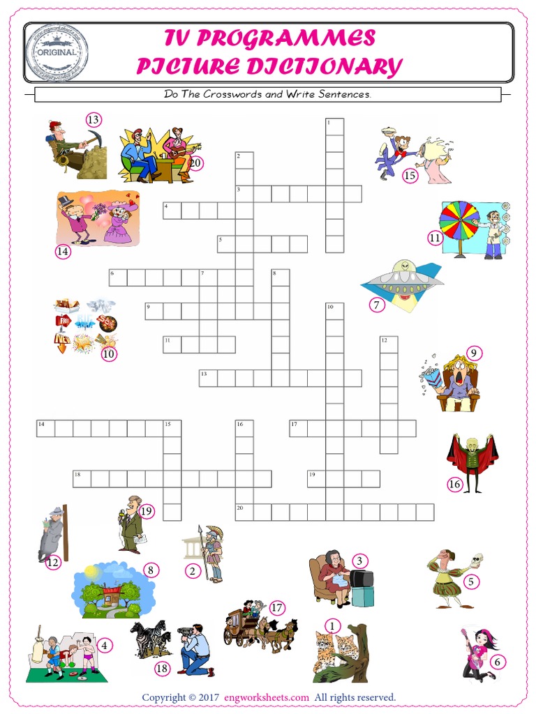 5 Complete The Crossword Using The TV Programmes of Pictures | PDF