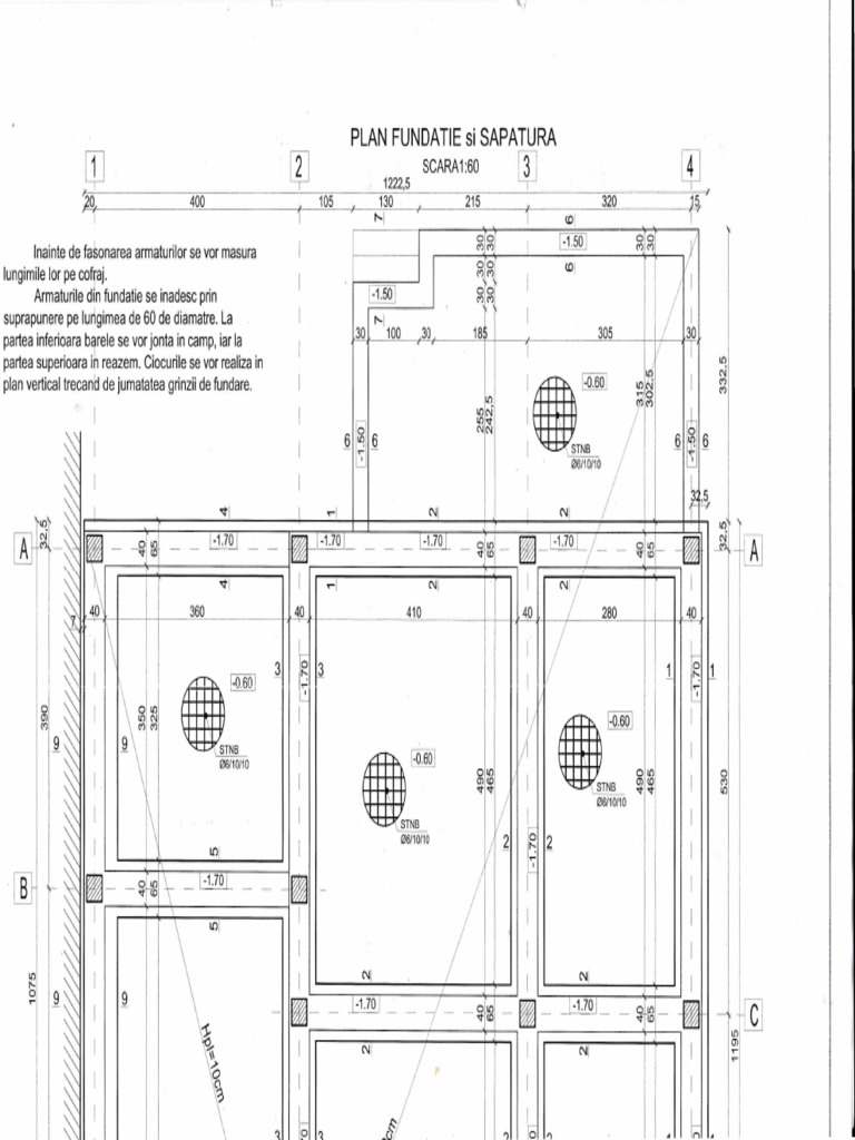 R01 Plan Fundatie Si Sapatura R1 | PDF