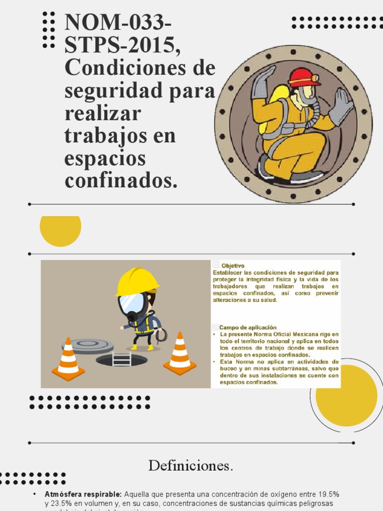NOM 033-STPS-2015 (Marzo) | PDF | Oxígeno | Química