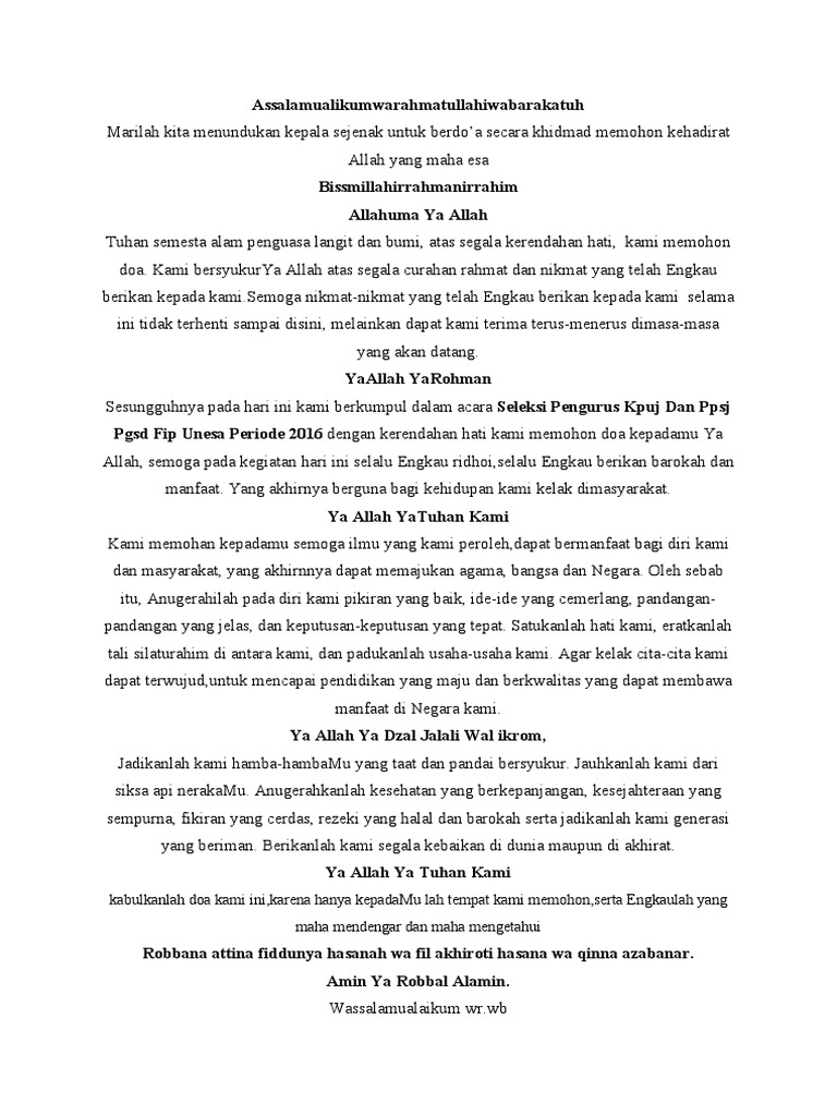 Doa Mengakhiri Upacara | PDF | Agama & Spiritualitas