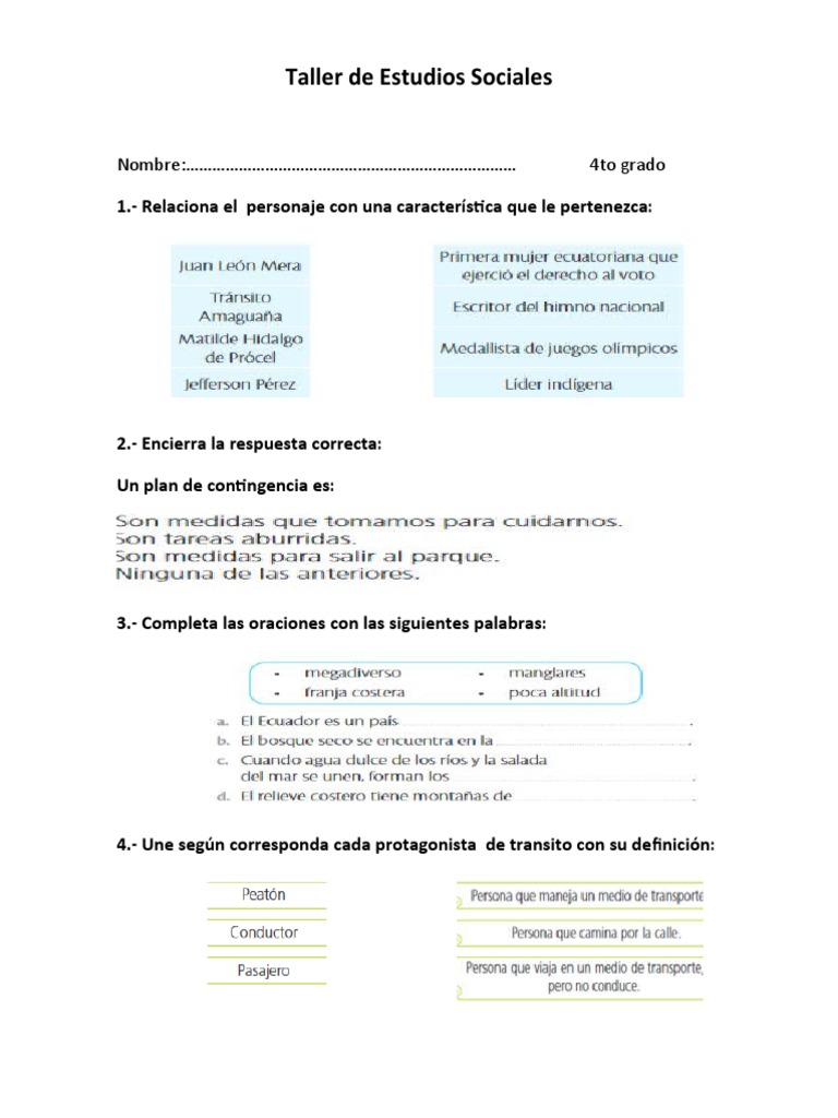 Taller de Estudios Sociales | PDF | Historia