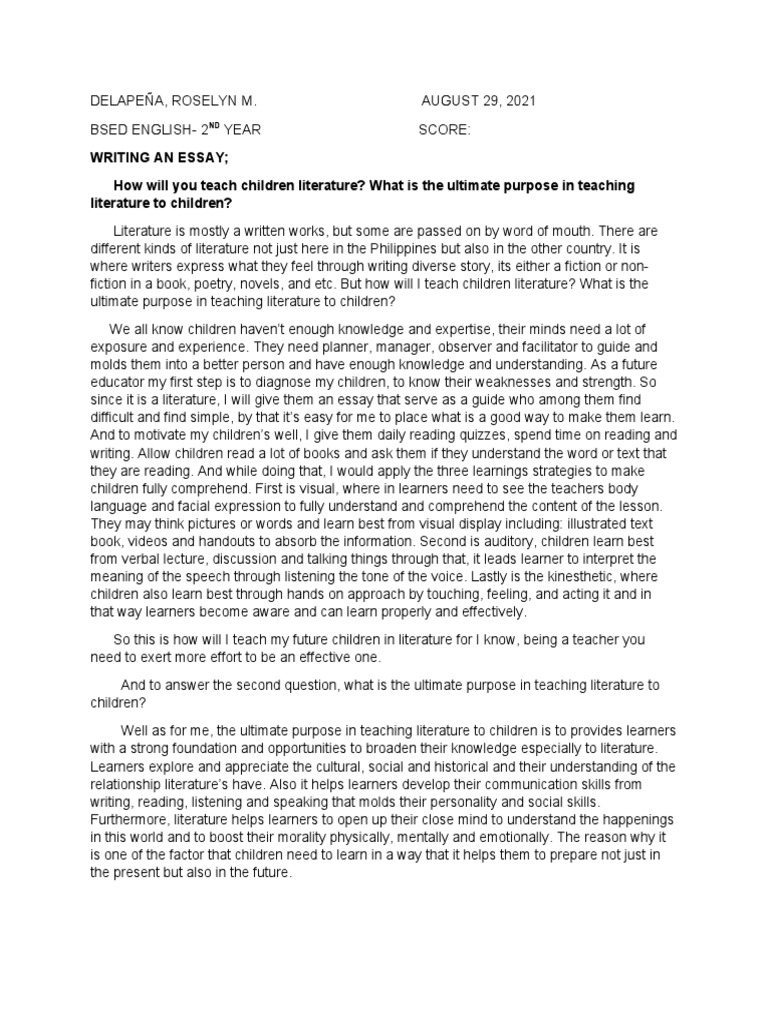 ROSELYN M. DELAPENA - Children and Adolescent | PDF | Learning | Neuroscience