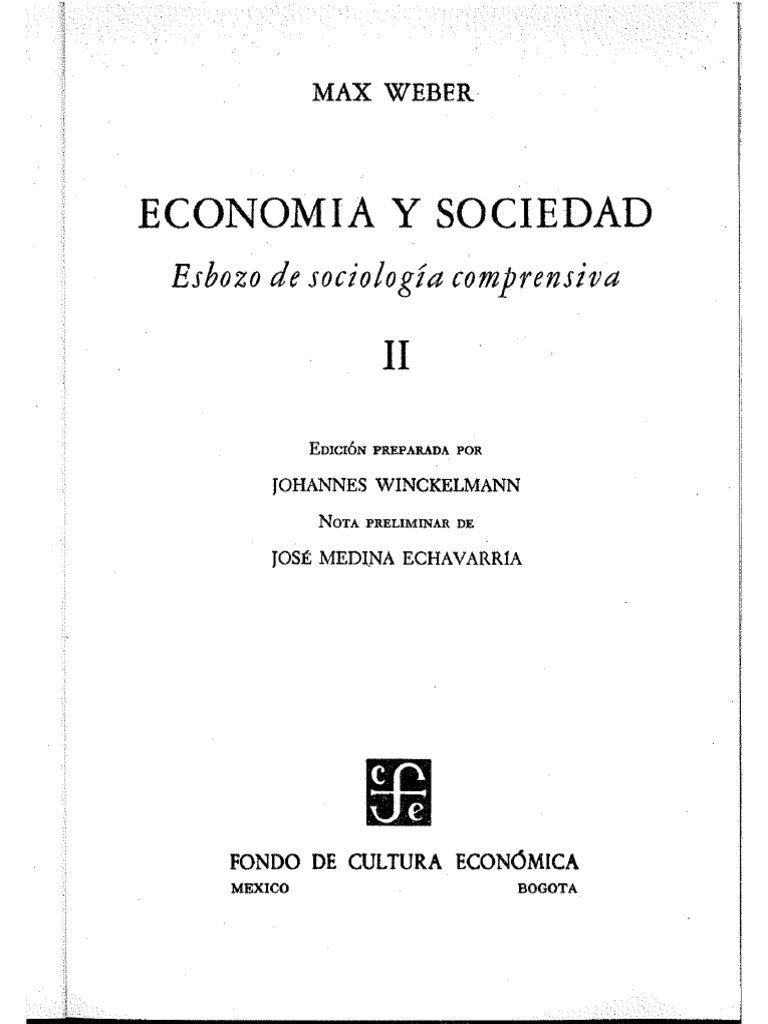 Weber. Economia y Sociedad - Esbozos de Sociologia Comprensiva | PDF