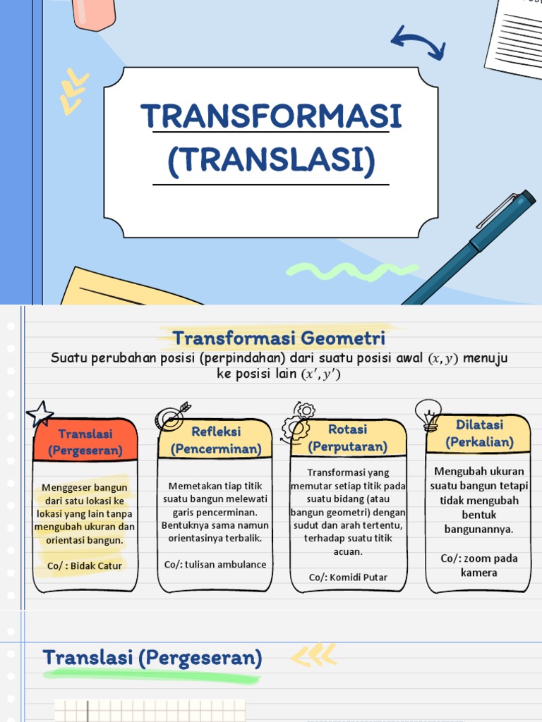 Pertemuan 9 - TRANSFORMASI (TRANSLASI) | PDF