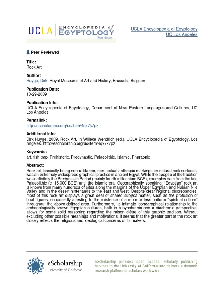 Huyge - Rock Art in Egypt | PDF | Ancient Egypt | Rock Art