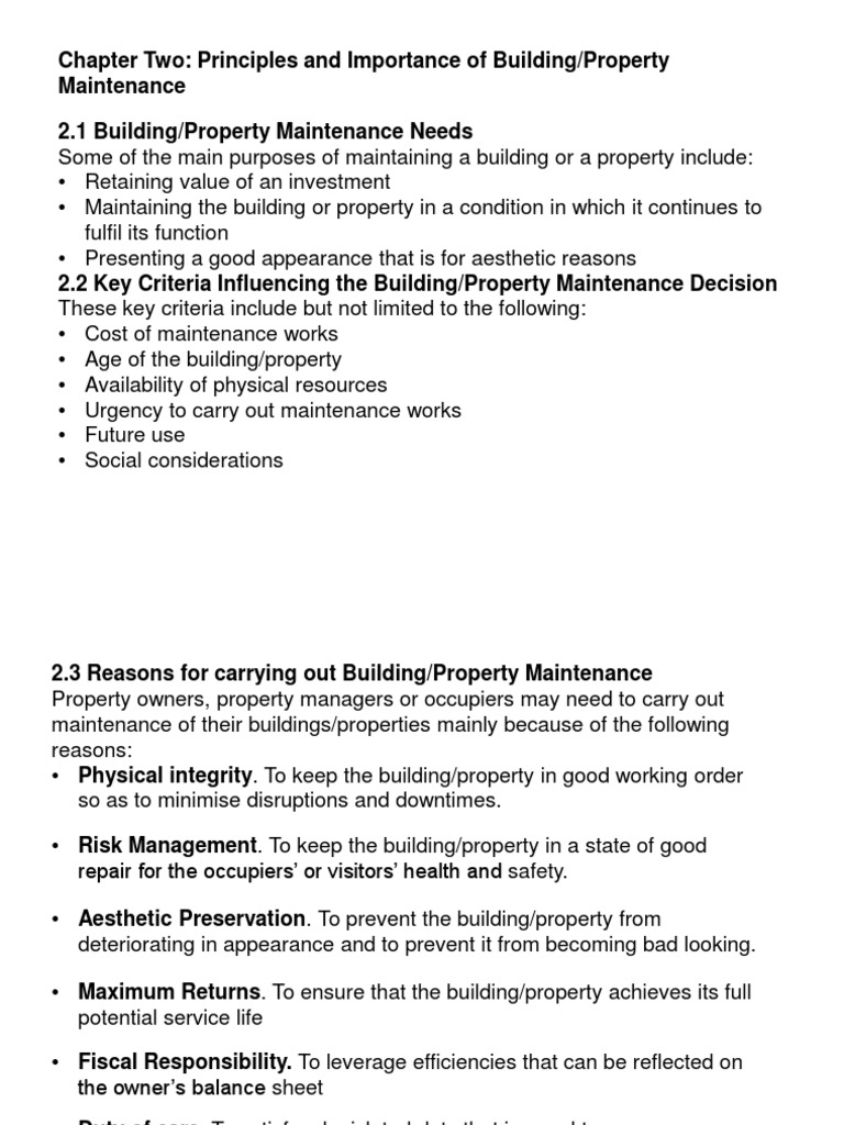 Building Maintenance-Powerpoint 2017 | PDF