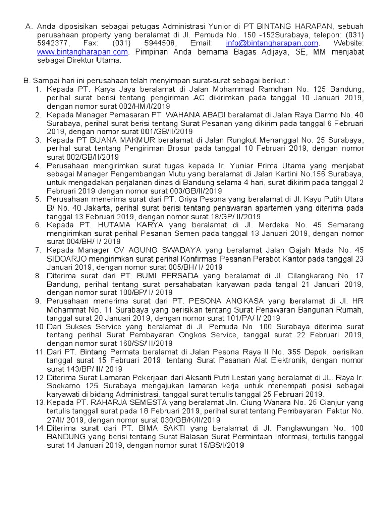 Soal Surat Sistem Abjad | PDF