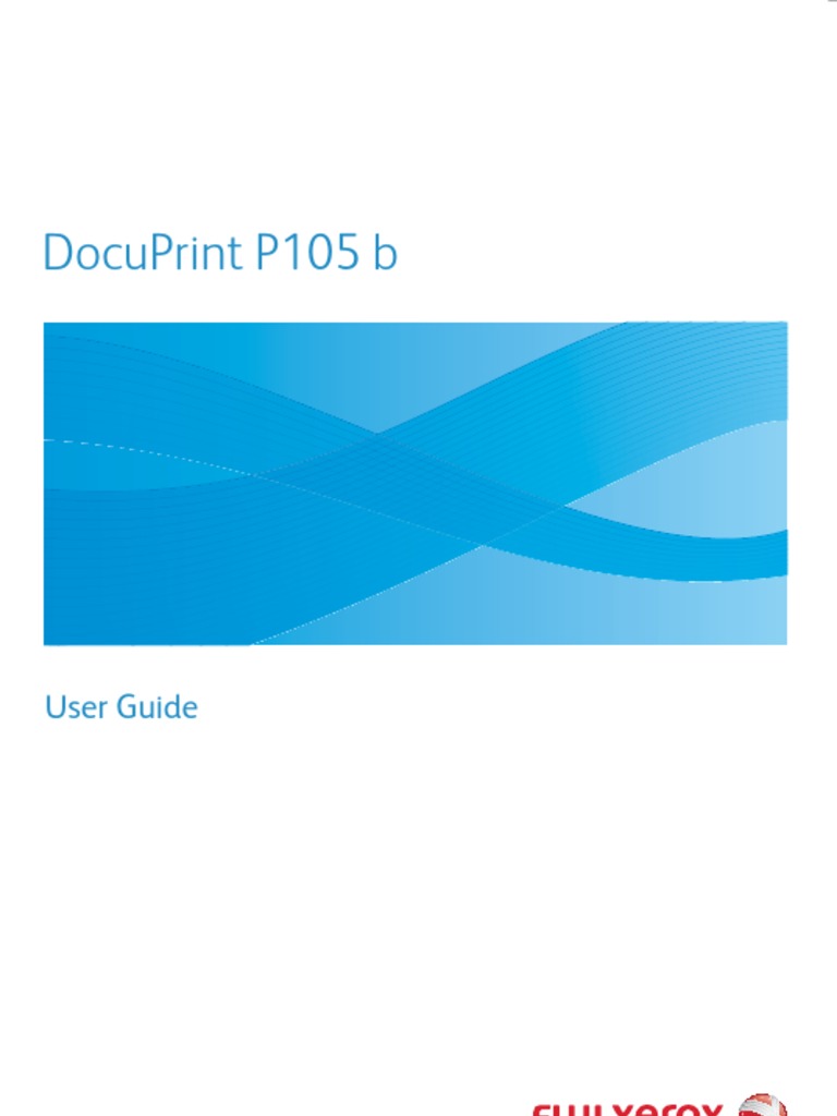 DocuPrint P105b User Guide English A99b | PDF | Electromagnetic ...