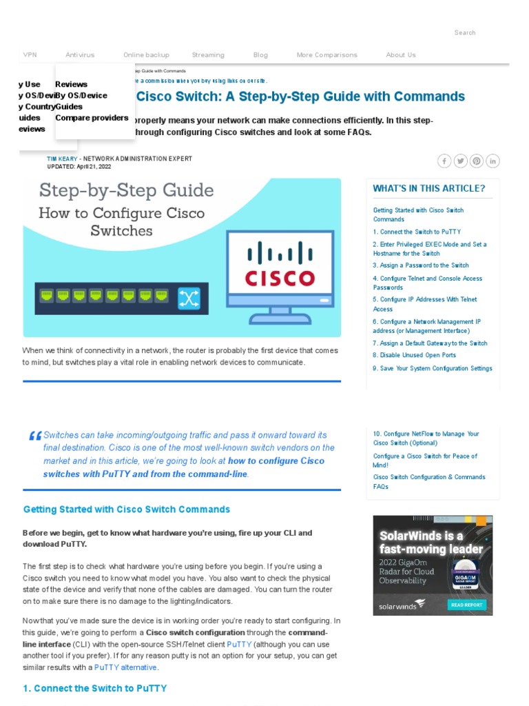 Cisco Switch Configuration Guide Step By Step Commands And Free Tools