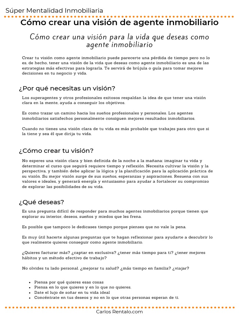 Como Crear Tu Vision | PDF