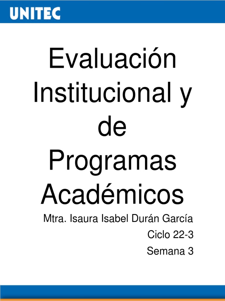 Durán, I. (2022) - Modelos de Evaluación de Programas Académicos. Parte ...