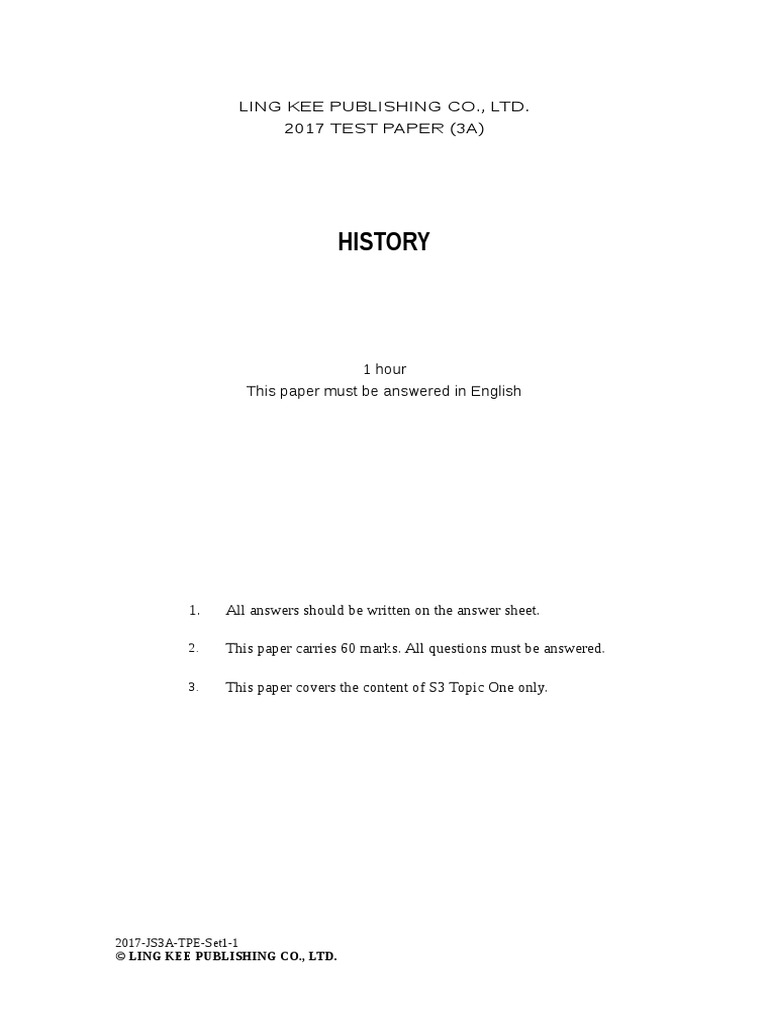 3A 2017 Test e | PDF | World War II | Communism