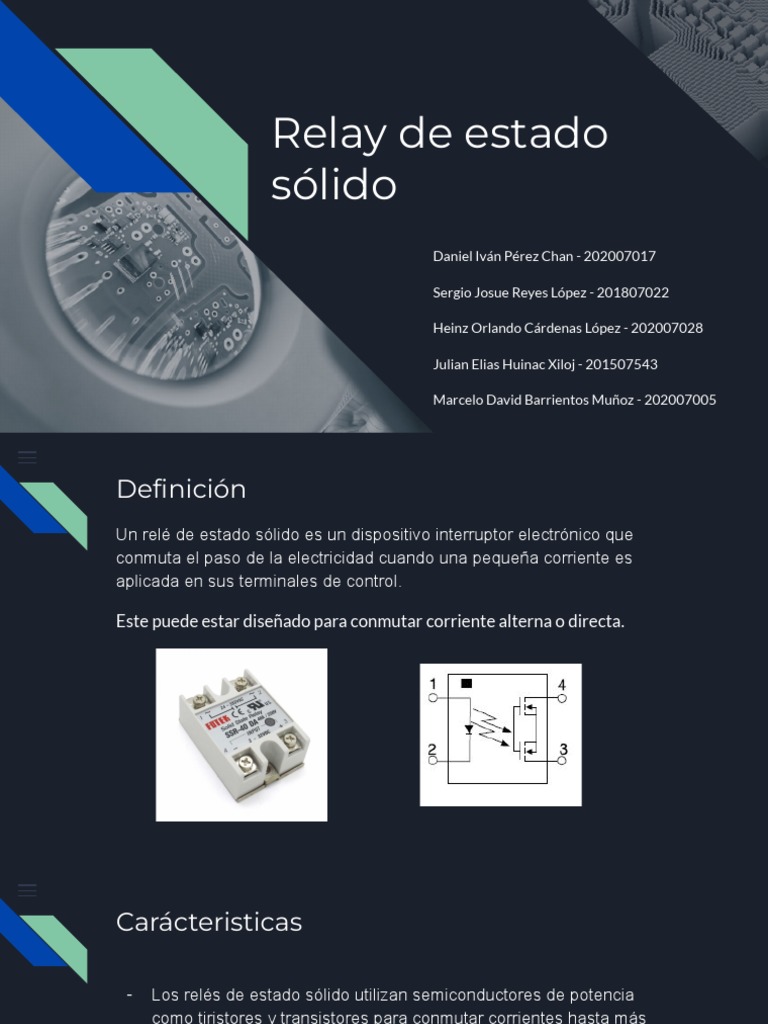 Relay de Estado Sólido | PDF | Energia electrica | Electricidad