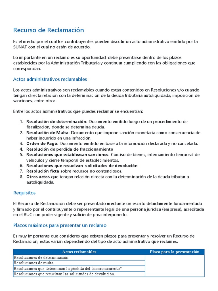 Recurso de Reclamación | PDF | Apelación | Fiscal