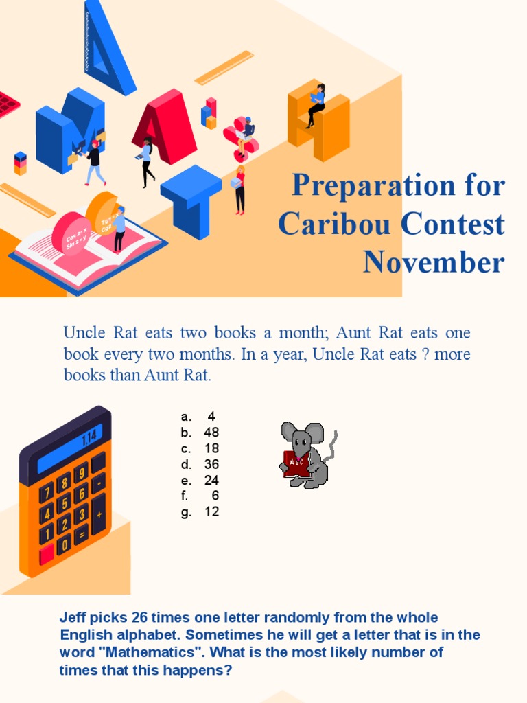 Caribou Math Contest Practice Test | PDF