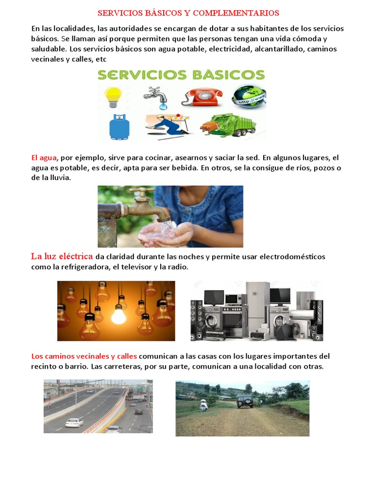 Servicios Básicos y Complementarios | PDF