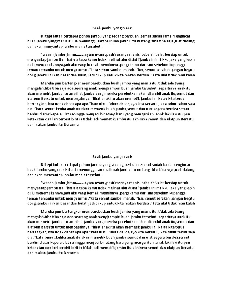 Buah Jambu Yang Manis | PDF