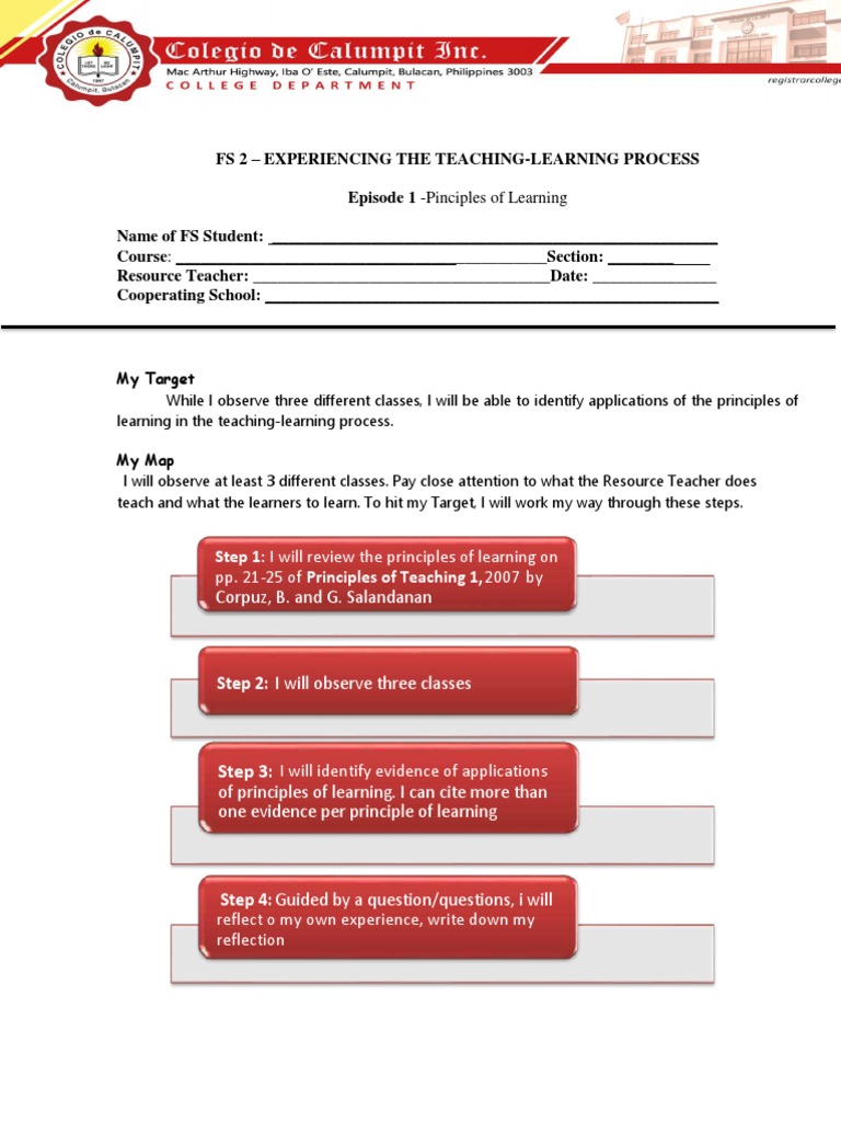 FS2 Episodes 1 6 | PDF | Learning | Teachers