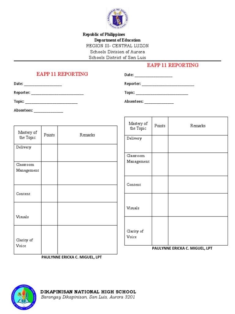 Eapp Reporting Template | PDF Eapp Reporting Template | PDF