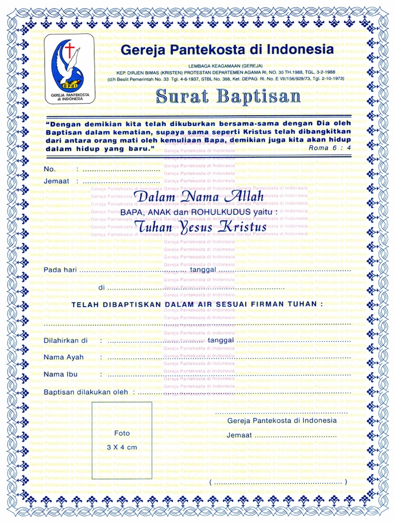 Surat Baptisan | PDF