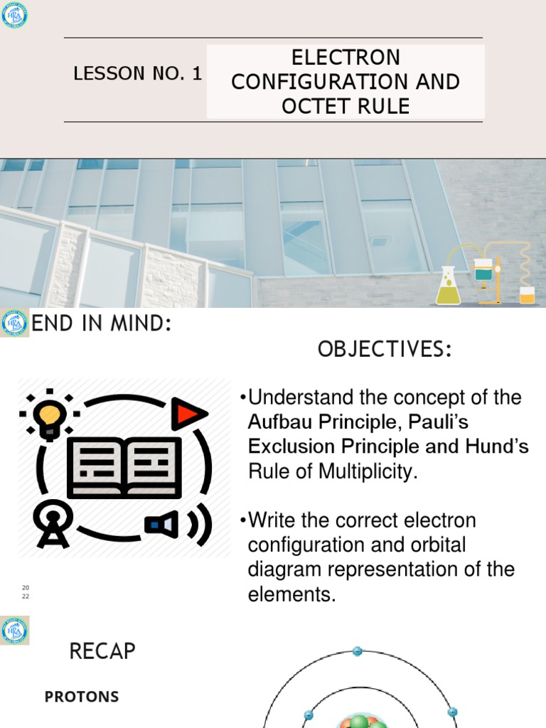 Lesson 1 Electron Configuration And Octet Rule Pdf Electron