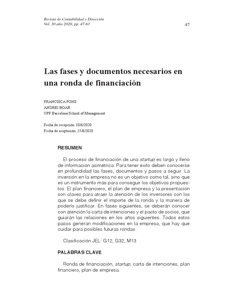 RCD30 - Startups - Cast Fases y Documentos Necesarios en Una Ronda de ...