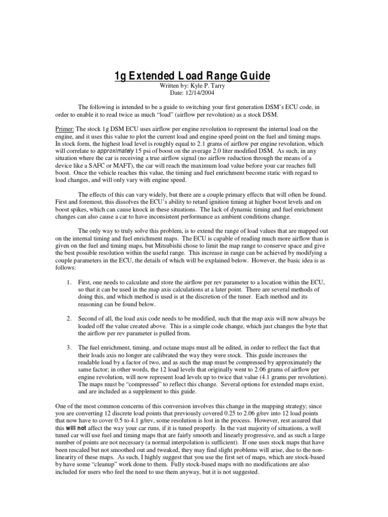DSM Ecu Extended Map Guide | PDF | Areas Of Computer Science | Computing