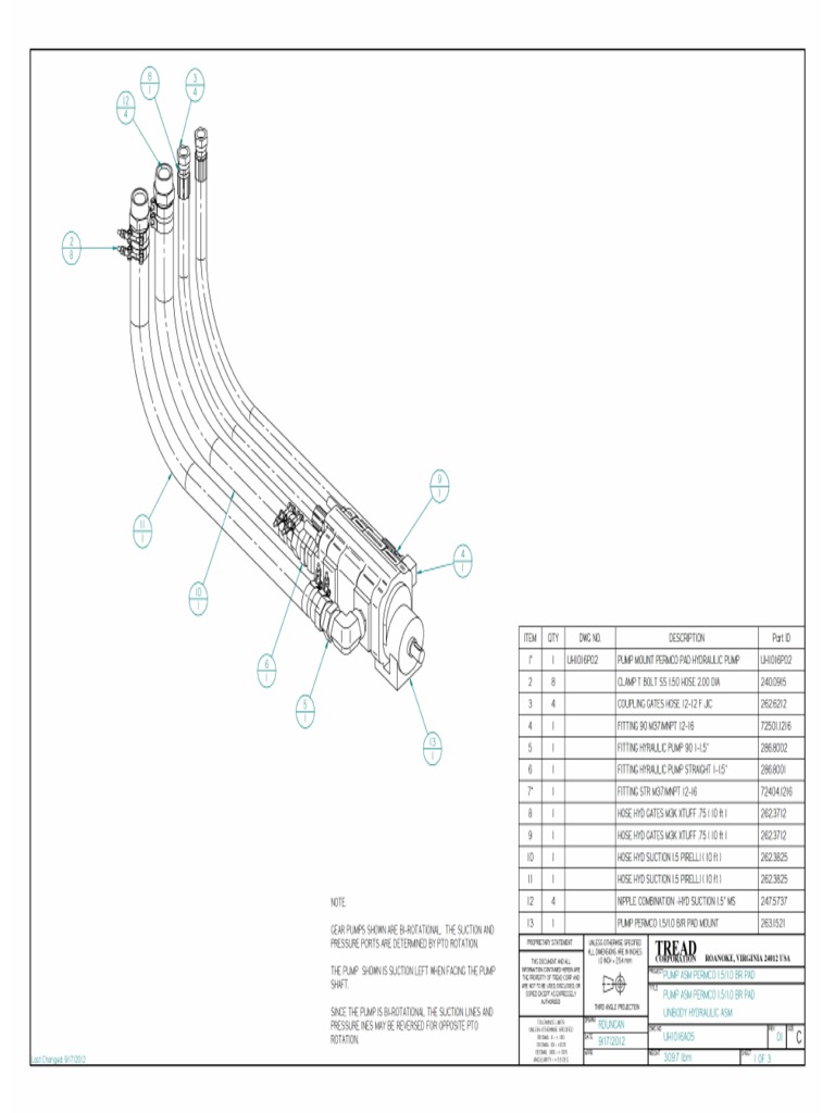 Uh1016a05 - Pump Asm Permco 1.5-1.0 BR Pad | PDF
