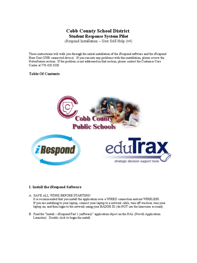 Irespond Installation - User Self-Help (v4) | PDF | Installation ...