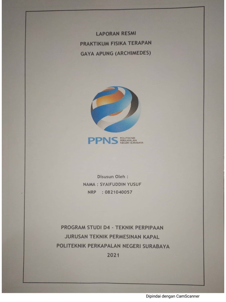 Laporan Resmi Fisika - TP1C - 057 - Syaifuddin Yusuf 4 | PDF