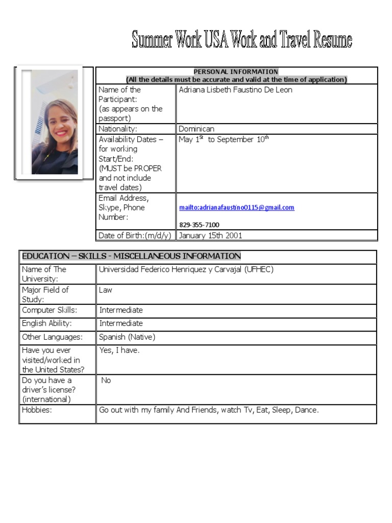 Modelo de Curriculum Vitae | PDF