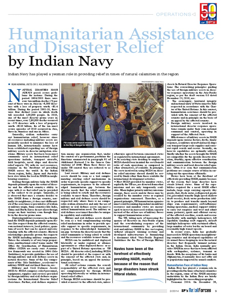 HADR by Indian Navy | PDF | Landing Ship | Navies