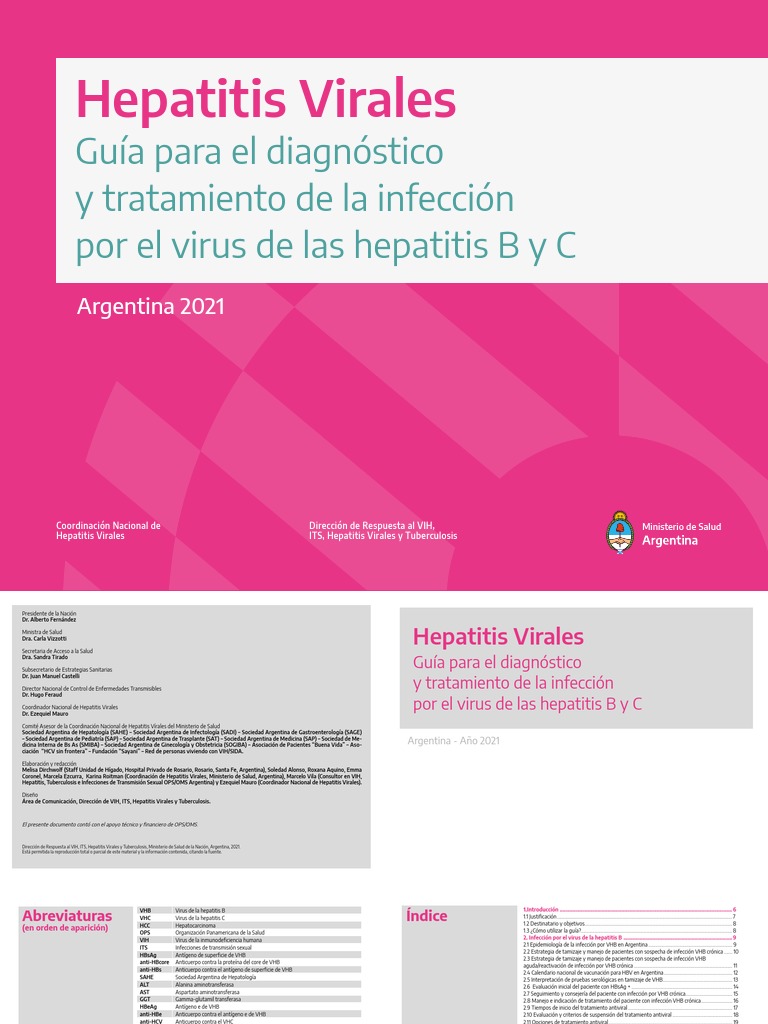Hepatitis Virales Guía para El Diagnóstico y Tratamiento de La Infección Por El Virus de Las ...