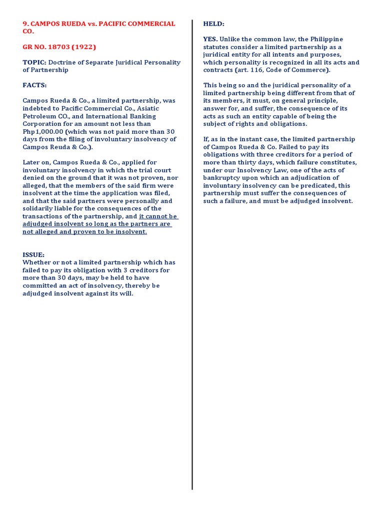 Campos Rueda Vs Cir | PDF