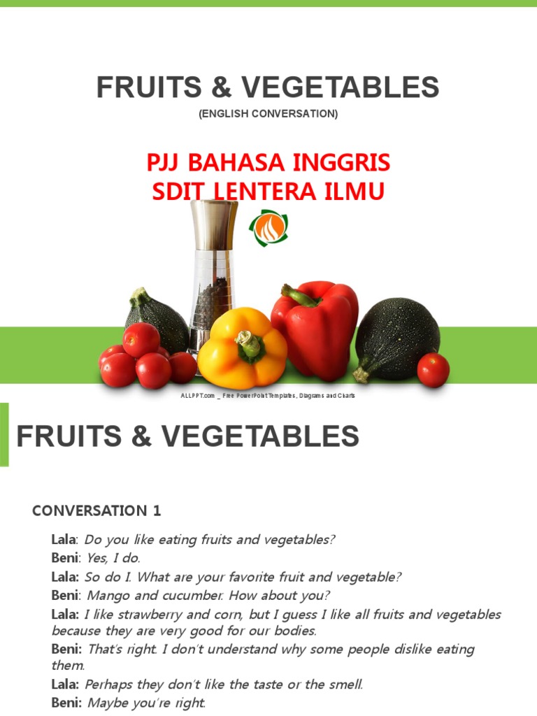 Fruits & Vegetables Conversation | PDF | Fruit | Food Ingredients