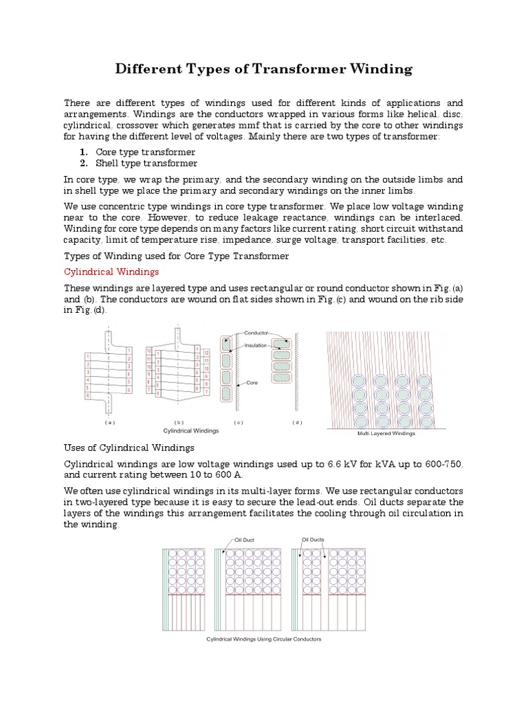 L2 - 2 - Different Types of Transformer Winding | PDF | Transformer | Inductor