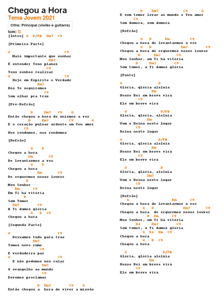 Chegou A Hora Cifra | PDF