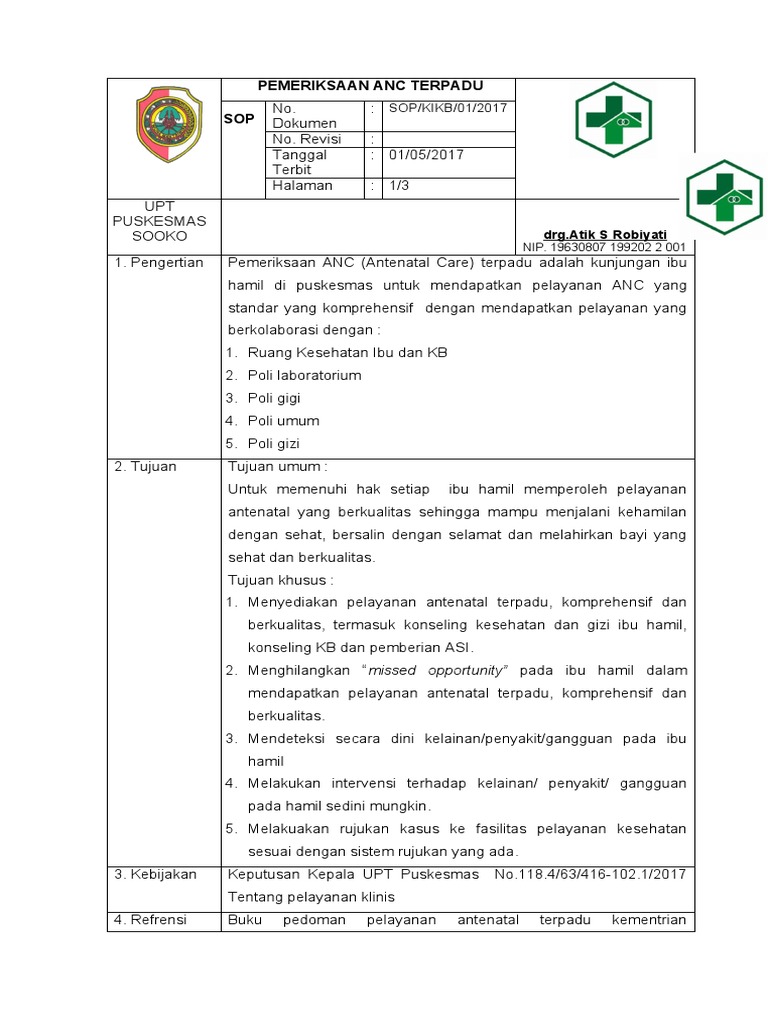 1.anc Terpadu | PDF | Kesehatan Holistik | Sains & Matematika